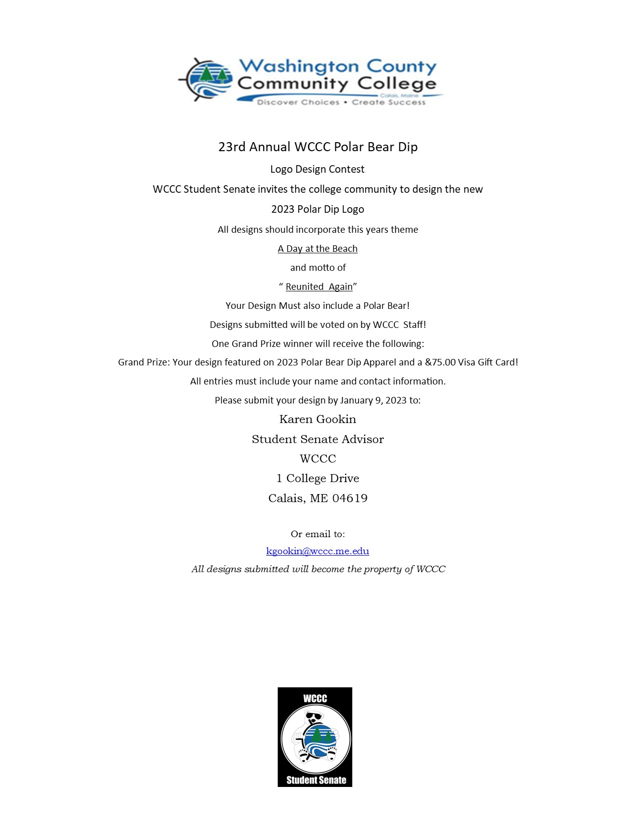 LOGO Contest 2023 - Washington County Community College